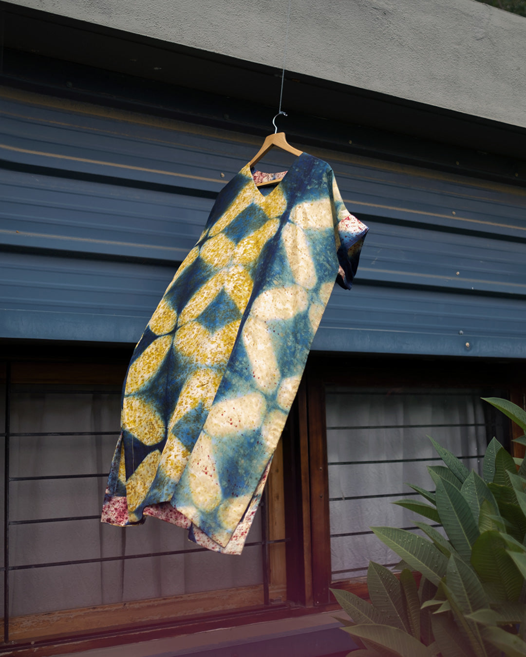 Sunshine In The Rain - Naturally-Dyed Indigo and Marigold Dress – Tarai ...
